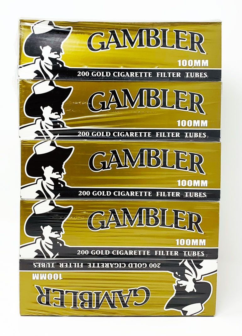 Gambler 200 Gold Cigarette Filter Tubes 100mm
