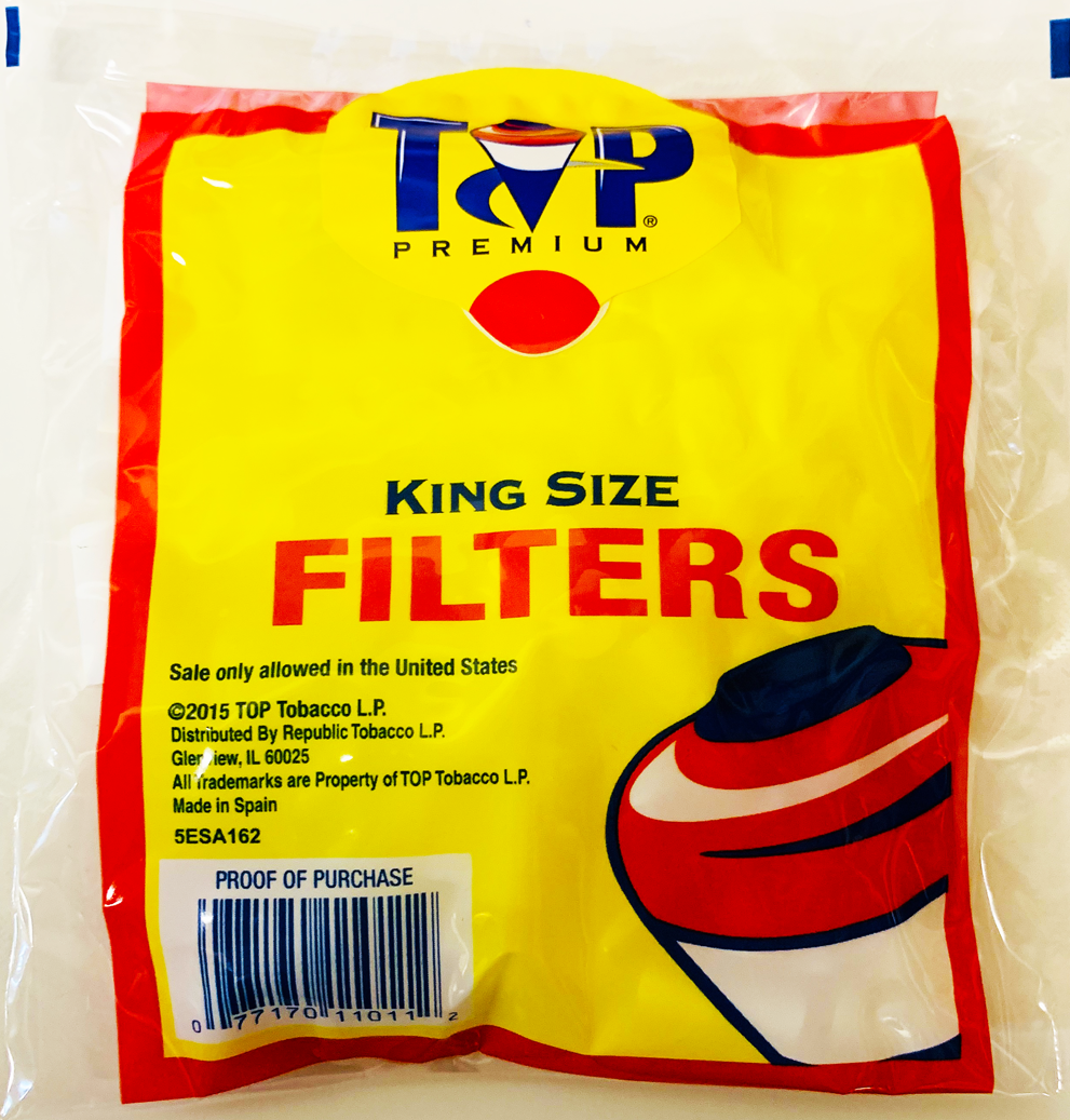 TOP Premium King Size Filters 30 Bag Per Box Ea 100 Tips
