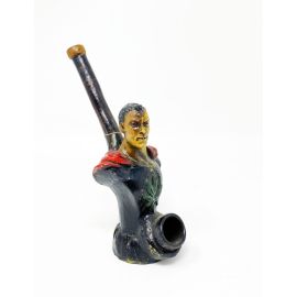 Face Characters Pipe Glass